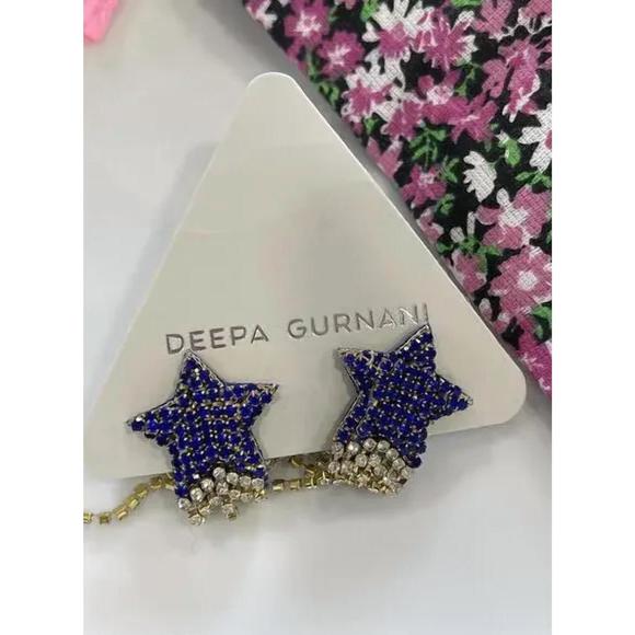 Deepa Gurnani | Jewelry | New Deepa Gurnani Evren Earring In Cobalt ...